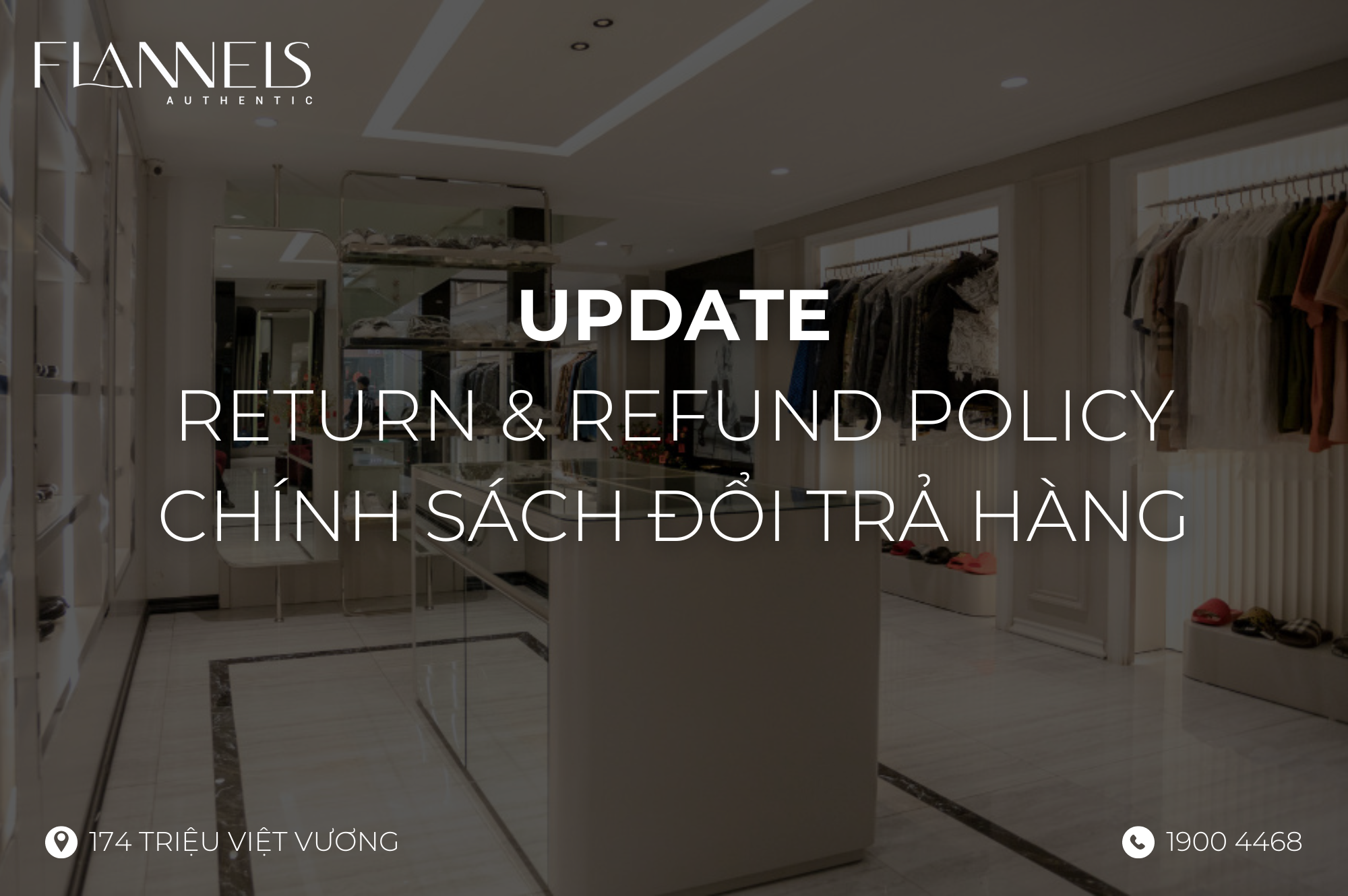 [FLANNELS] CHÍNH SÁCH ĐỔI TRẢ HÀNG